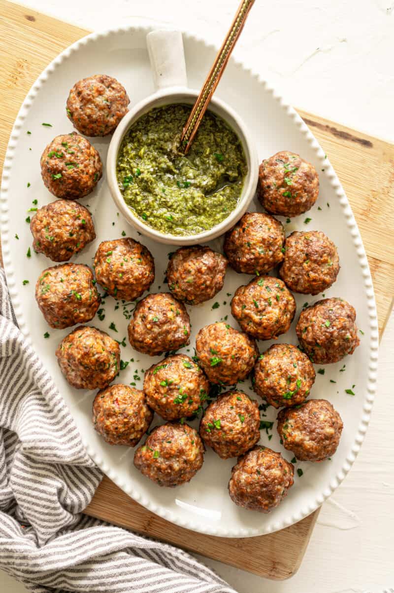 Air Fryer Meatballs (Perfect Every Time!) - Thriving Home
