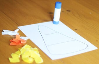 Candy Corn Halloween Craft (Free Template) - Thriving Home