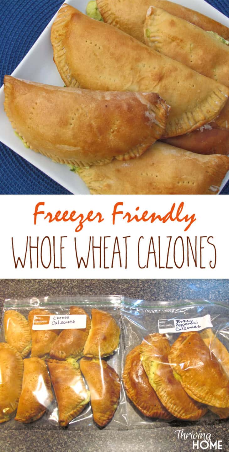 Whole Wheat Calzones (Freezable)