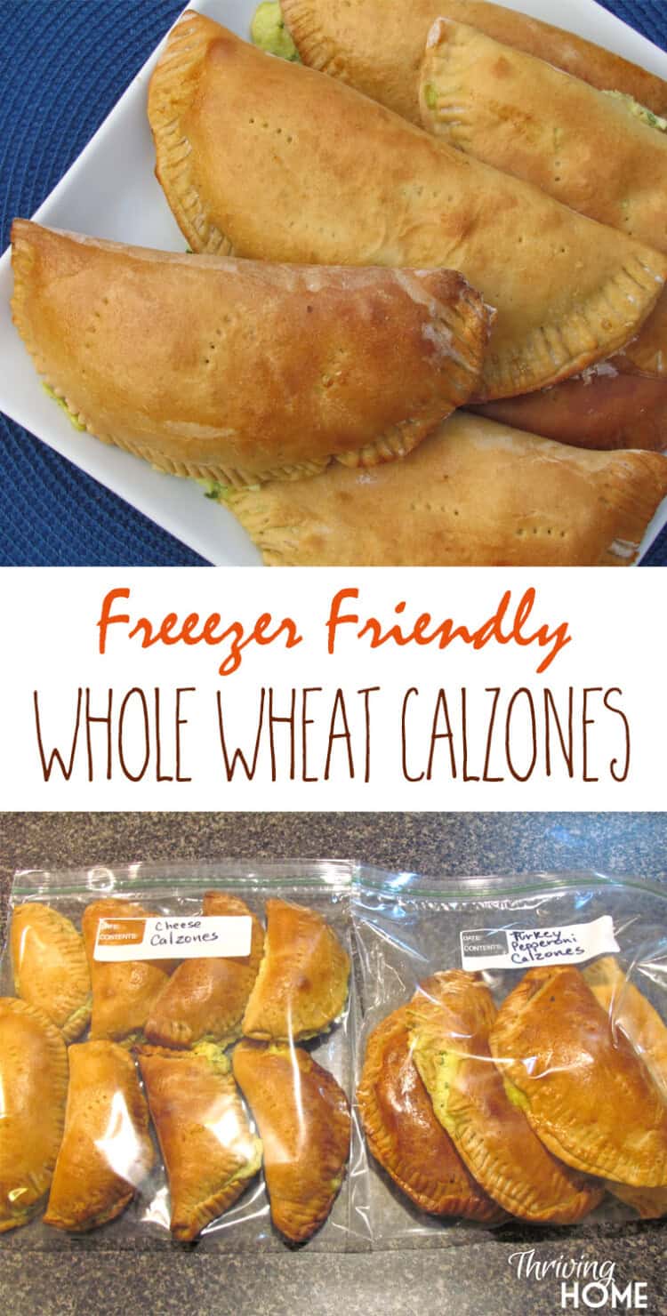 Whole Wheat Calzones (Freezable)