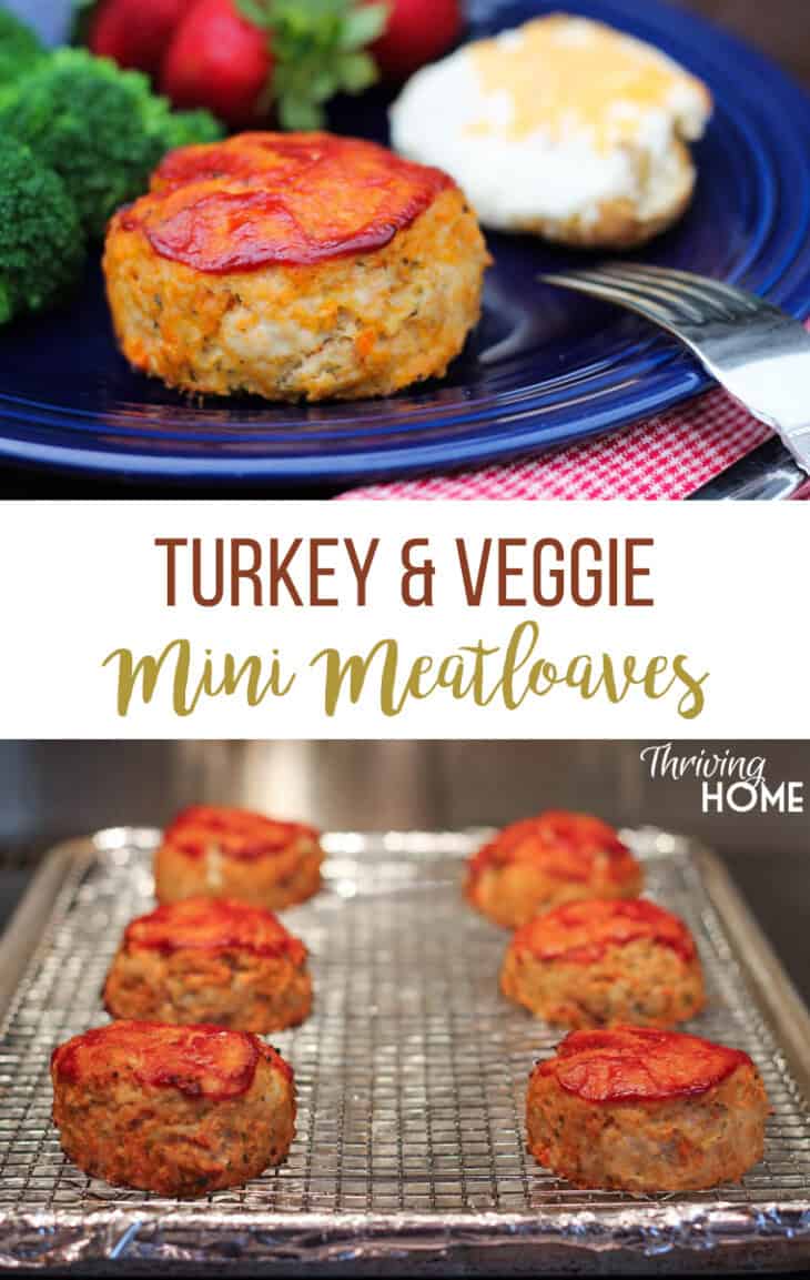 Mini Turkey and Veggie Meatloaves: Easy Freezer Meal