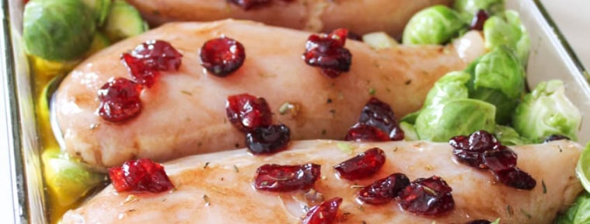 Cranberry Balsamic Baked Chicken (Easy Freezer Meal)
