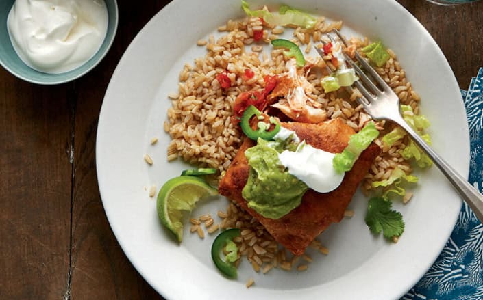 Chicken Chimichangas {Made in the Crockpot!}