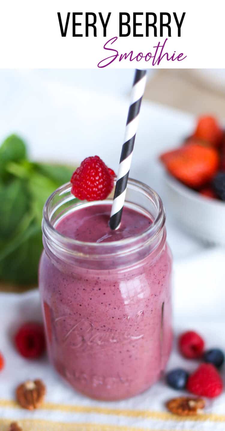 The BEST Berry Smoothie {So Easy!} - Thriving Home