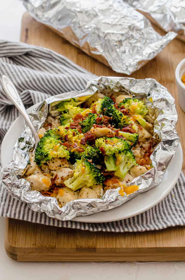 Chicken, Broccoli, & Rice Foil Packets {Make Ahead & Freeze!}