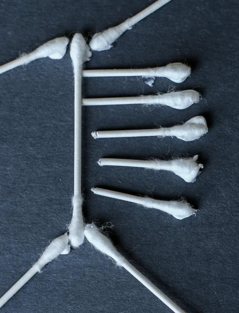 Easy Q-Tip Skeleton Craft {Free Printable!} - Thriving Home