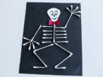 Easy Q-Tip Skeleton Craft {Free Printable!} - Thriving Home