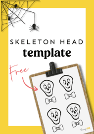 Easy Q-Tip Skeleton Craft {Free Printable!} - Thriving Home