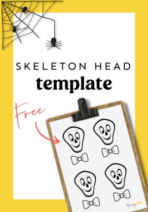 Easy Q-Tip Skeleton Craft {Free Printable!} - Thriving Home