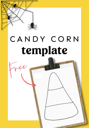 Candy Corn Halloween Craft (Free Template) - Thriving Home