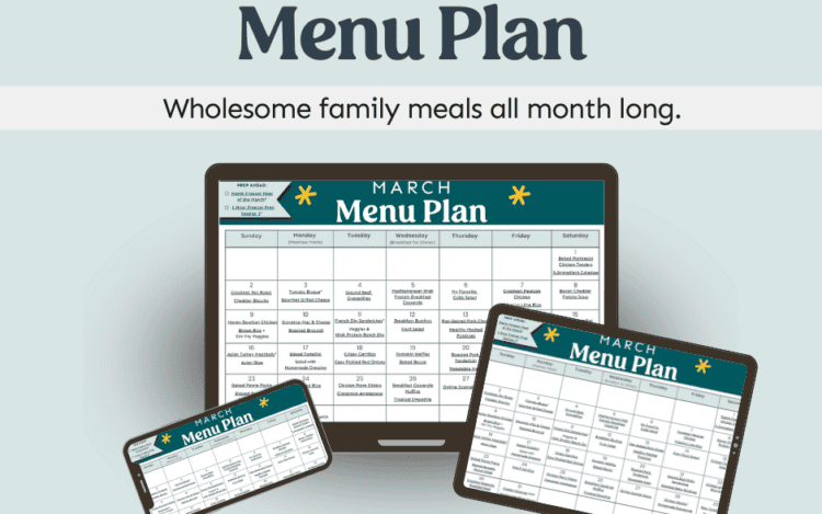 Free Weekly Menu Plans - Thriving Home