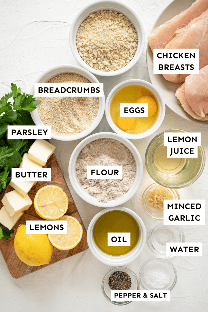 Crispy Chicken Cutlets with Lemon Butter Sauce