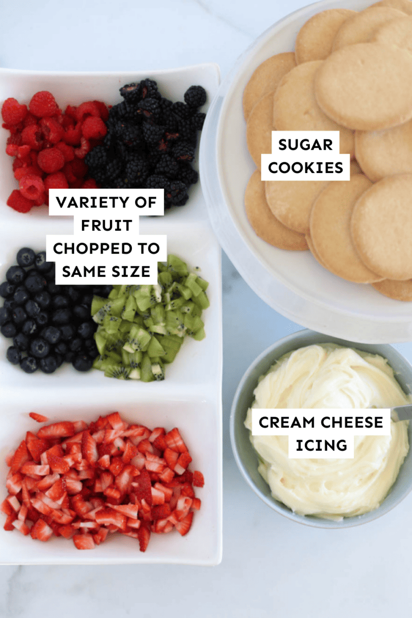 Fruit Pizza Cookies with Cream Cheese Frosting (Crowd Pleaser!)