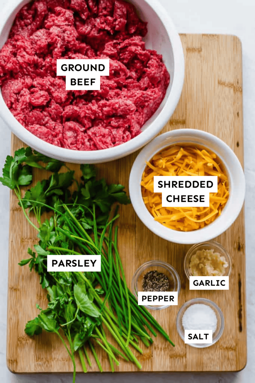 Cheesy Chive Burgers (Only 5 Ingredients!) - Thriving Home
