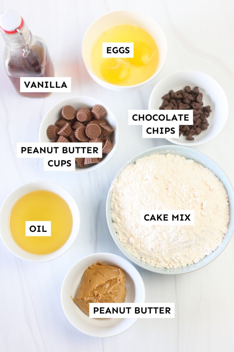 Peanut Butter Cup Cake Mix Cookies - Thriving Home