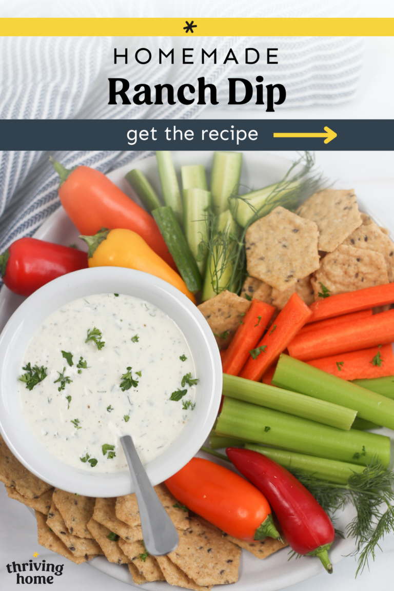 Healthy Homemade Ranch Dip - Thriving Home