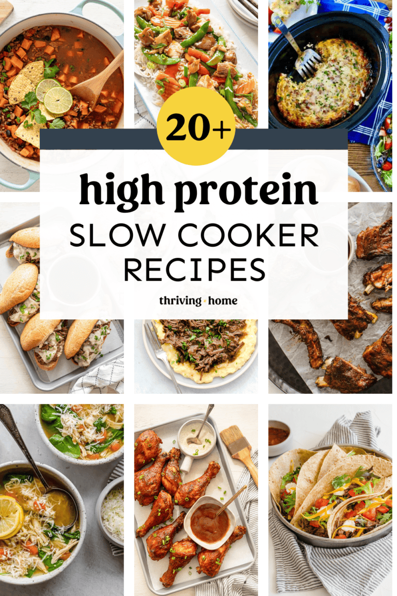 20+ High Protein Slow Cooker Recipes - Thriving Home