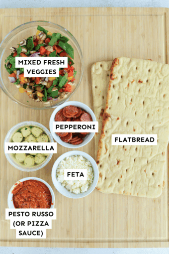 Flatbread Pizza Recipe (Veggie Loaded!) - Thriving Home