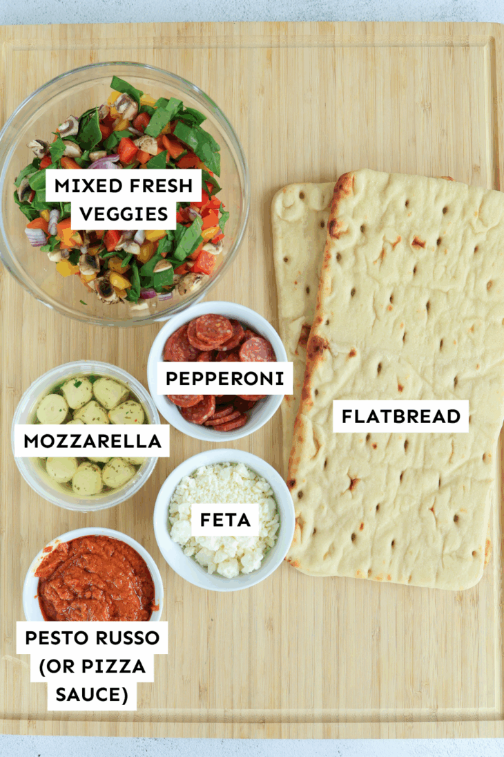 Flatbread Pizza Recipe (Veggie Loaded!) - Thriving Home