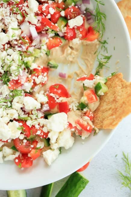 Easy Layered Greek Dip - Thriving Home